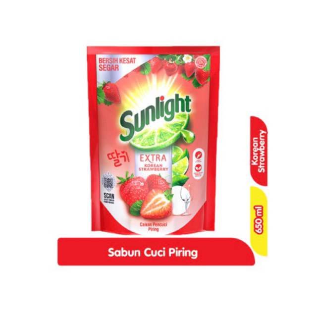 Jual PROMO !!! Sunlight Sabun Cuci Piring Extra Korean Strawberry 560 ...