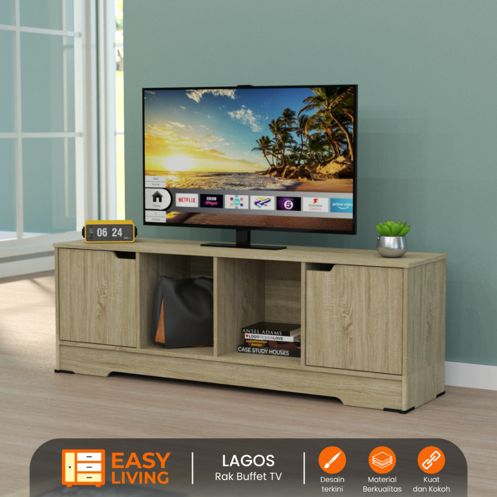 Jual Meja TV Rak TV minimalis modern serbaguna series lagos | Shopee ...