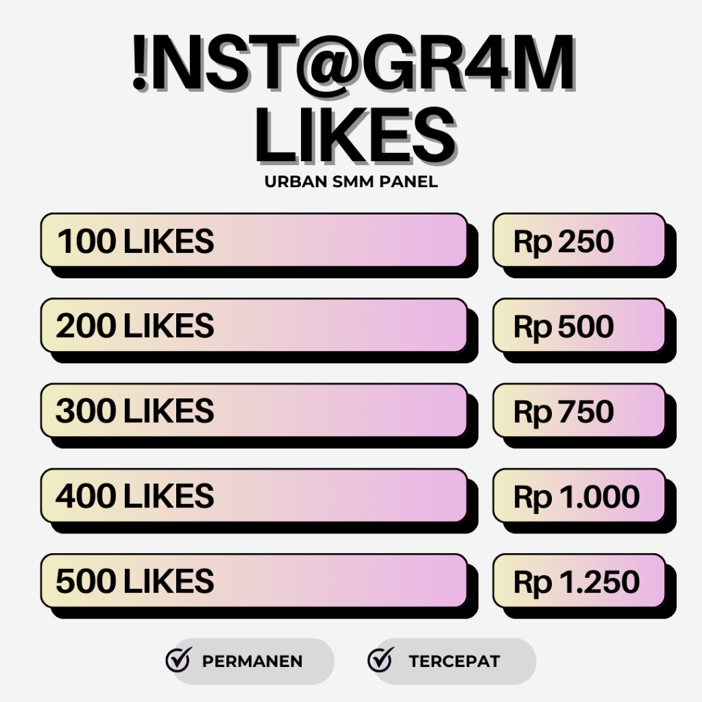Jual URBAN SMM - Instagram Like Permanen No Drop| Like Instagram Aktif Permanen Indonesia Mix ...