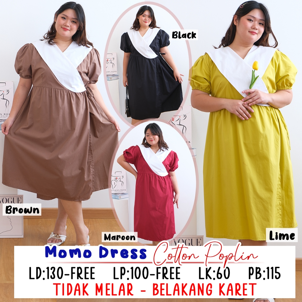 Jual MOMO DRESS WANITA JUMBO SIZE KIMONO NEW EDITION | Shopee Indonesia