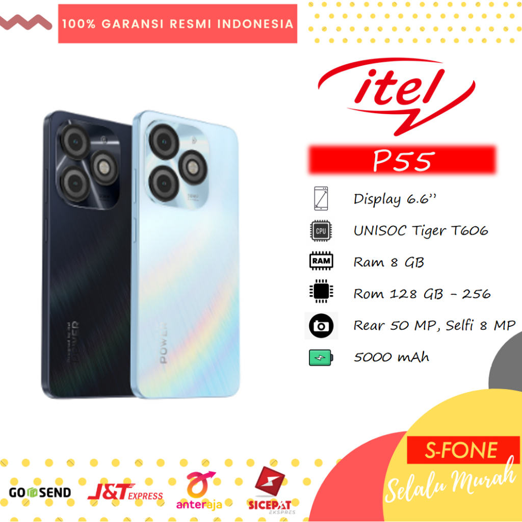 Jual Itel P55 4G 8/128 GB Garansi Resmi | Shopee Indonesia