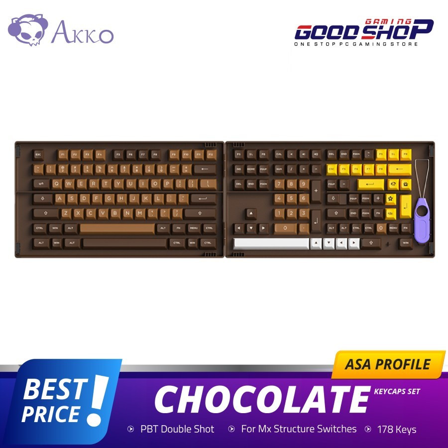 Jual Akko ASA Chocolate 178Keys Keycap Set | Shopee Indonesia