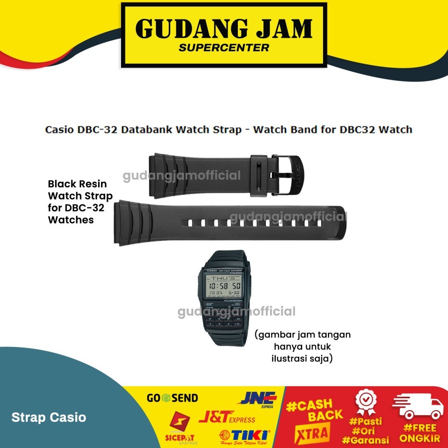 Jual Tali Strap Casio DBC-32 DBC32 DBC-32C 32C DBC32C Band Watch ...