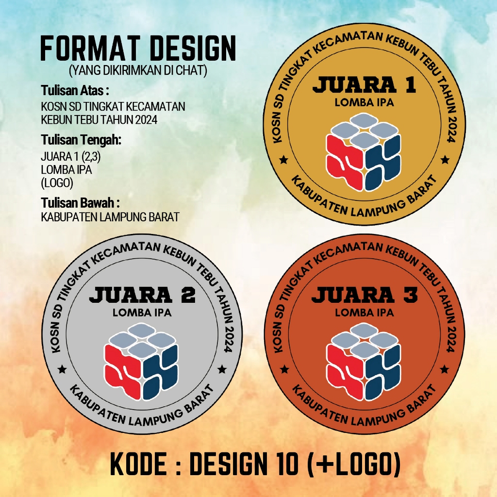 Jual MEDALI PLUS CUSTOM STICKER | Shopee Indonesia