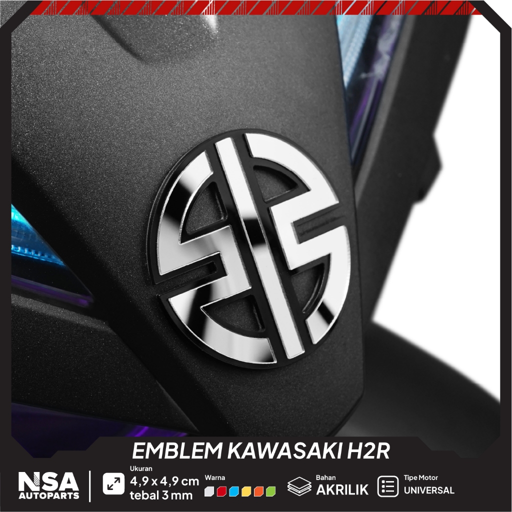 Jual 1PCS EMBLEM KAWASAKI H2R LOGO KAWASAKI H2R BUKAN STICKER ATAU ...