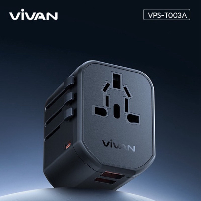 Jual VIVAN Power Adapter Universal 20W VPS-T003A Black USB Type-C Multi ...