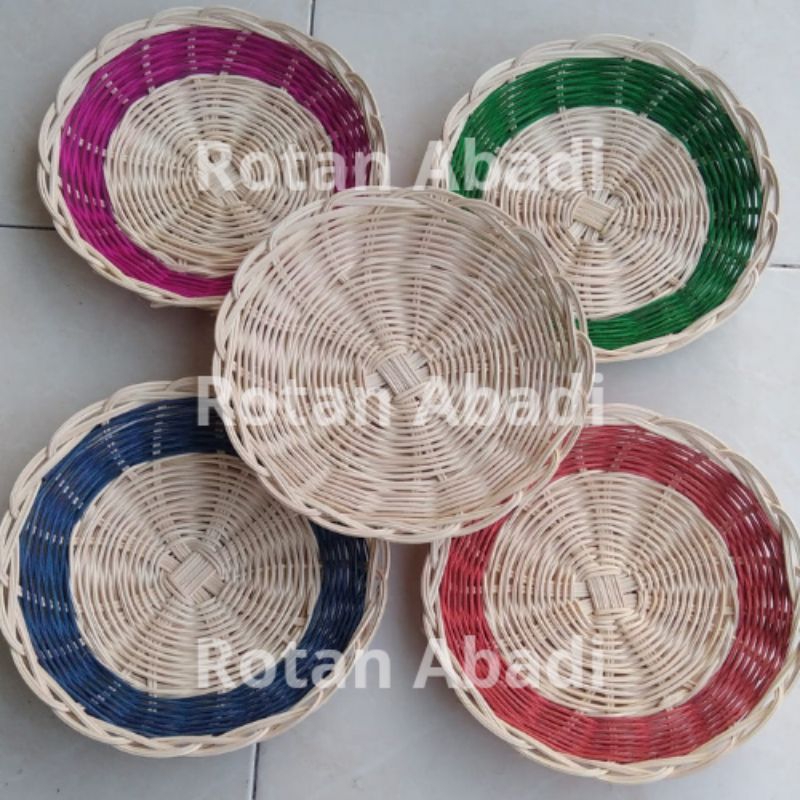 Jual 20pcs Grosir Piring Rotan Kodian Murah | Shopee Indonesia