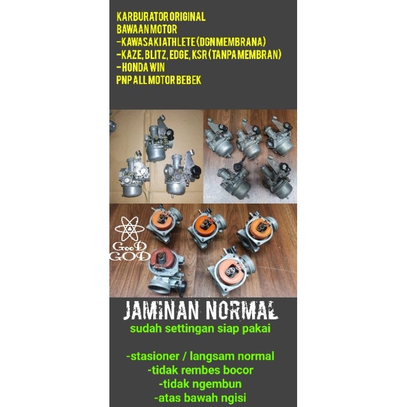 Jual KARBU KARBURATOR ORIGINAL KAWASAKI ATHLETE BLITZ KAZE EDGE KSR ...