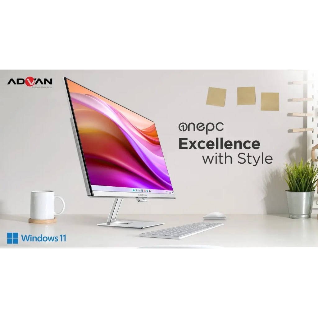 Jual Advan AIO ONE PC - AMD RYZEN 5 5500U 8GB 512SSD 23.8"FHD W11 Home | Shopee Indonesia