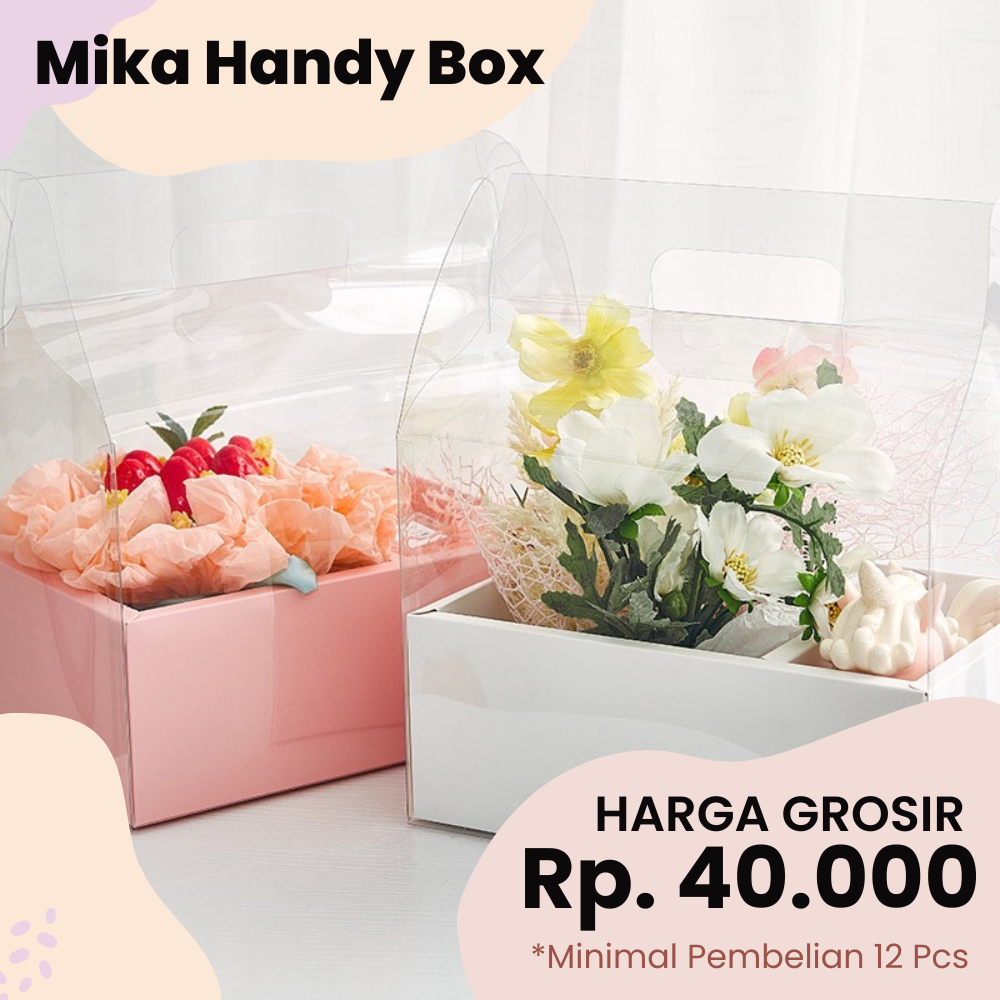 Jual MIKA HANDY BOX - Bongbong Wrap - Box Kue - Box Kado Transparan ...