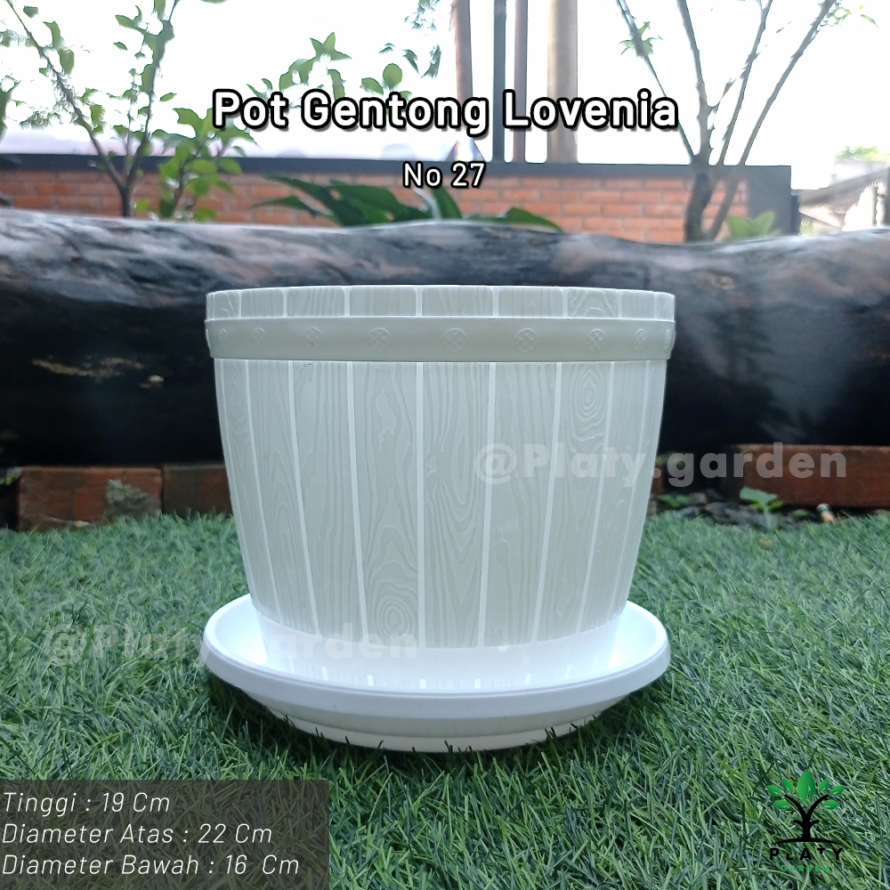 Jual Pot Gentong 27 Putih | Merk Lovenia | Shopee Indonesia