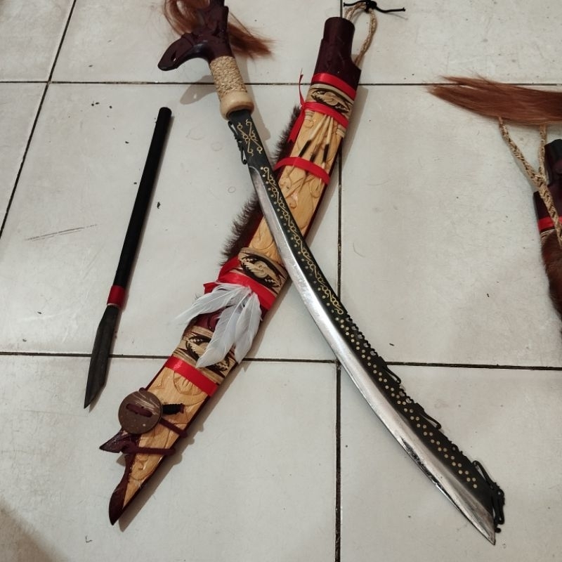 Jual mandau jimpul 80 cm mandau khas dayak kalimantan mandau laes 80 cm ...