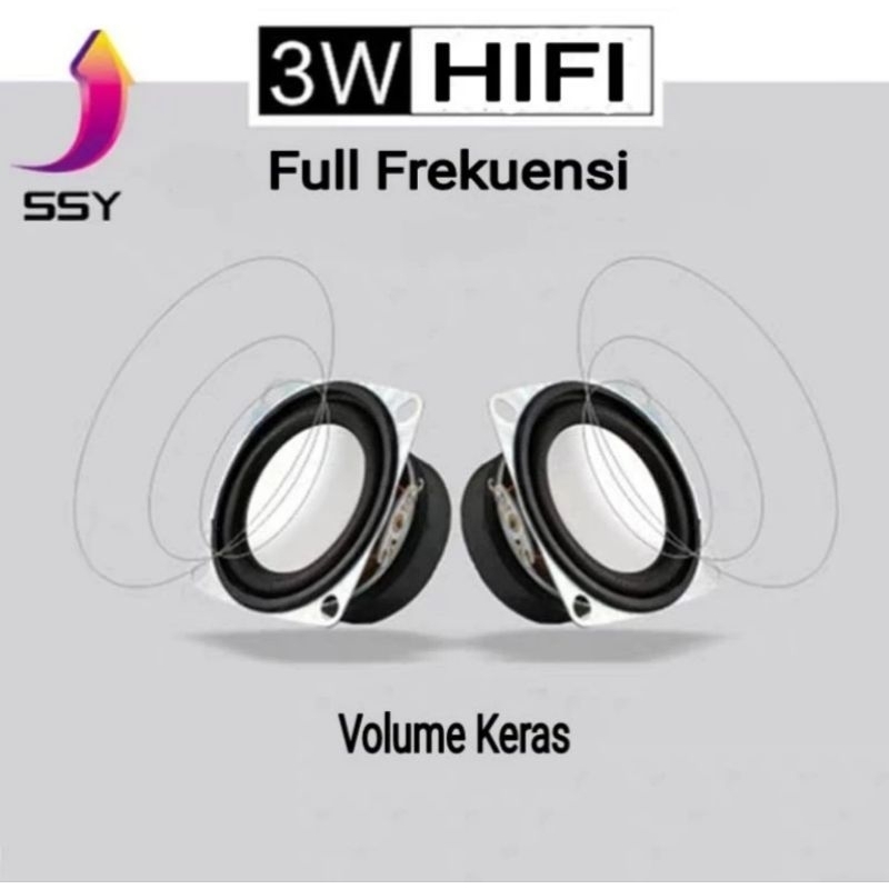 Jual Speaker 2 inch 4 ohm 3 watt 3 W 53 mm Fullrange Mini Audio HIFI SSY Music Box | Shopee ...