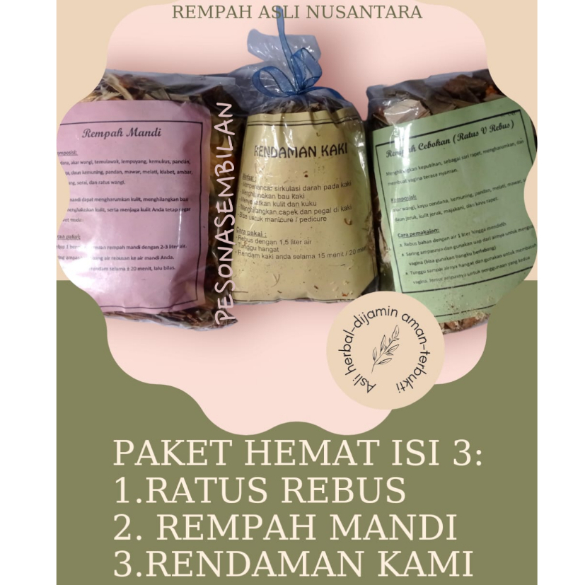 Jual Bintang.Craft Paket Laris 3 Ratus Rebus V, Timung Rempah Mandi ...