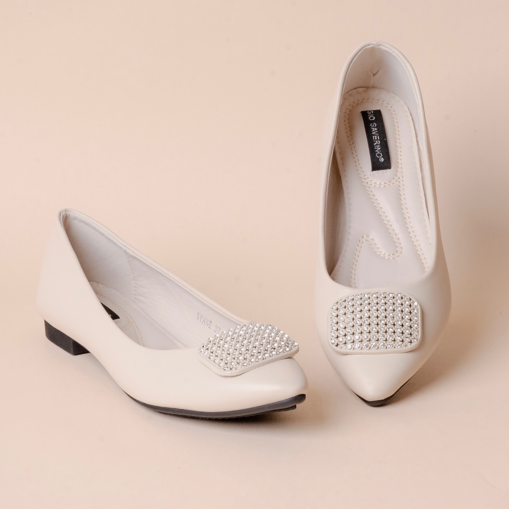 Jual Gio Saverino Sepatu Flat Shoes Mewah Wanita Syane | Shopee Indonesia