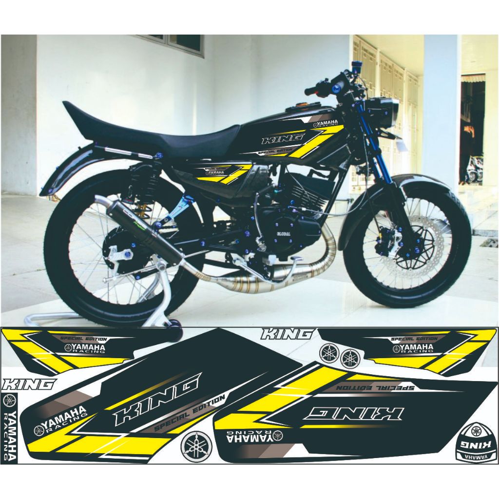 Jual STRIPING VARIASI ALL YAMAHA RX KING POLET RACING STILE KING ...