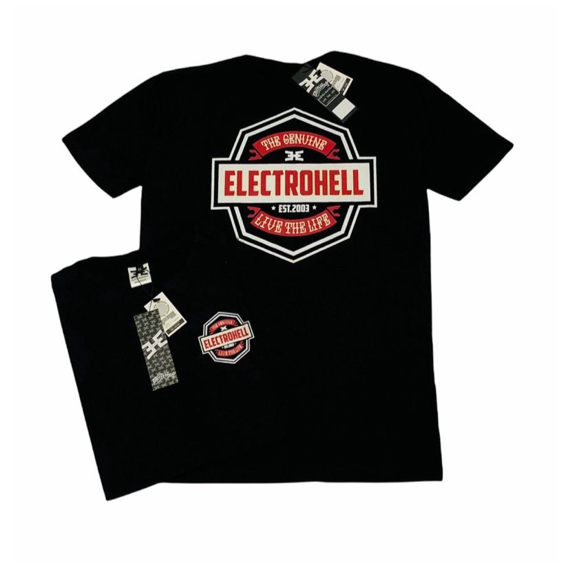 Jual Kaos electrohell live the life warna hitam Kaos electrohel ...