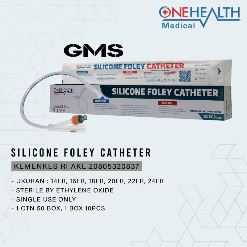 Jual Foley Catheter Silicone 2 Way Onehealth / Silicone Foley Catheter ...