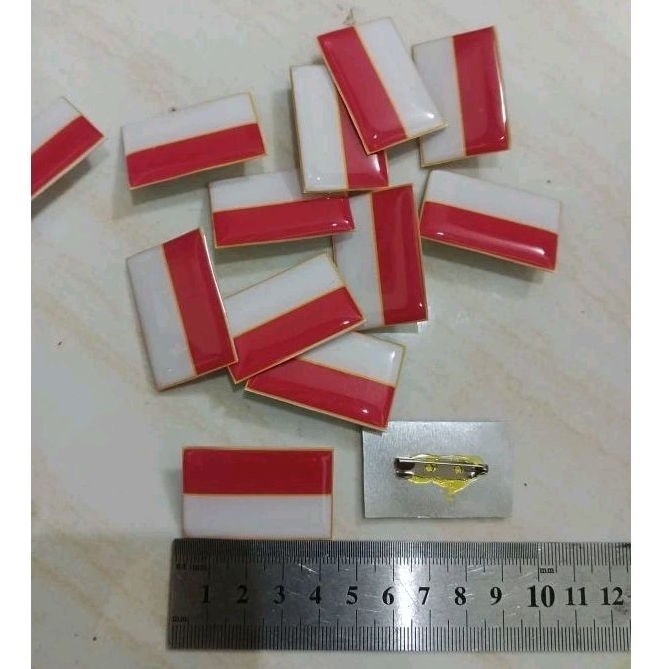 Jual (2,5cm x 4cm) Pin Bros Bendera Merah Putih Resin Besar | Shopee ...
