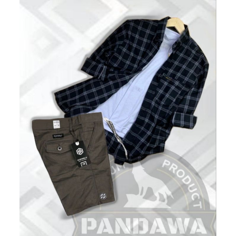 Jual ONE SET Stelan Pria Terbaru Kemeja Pria Lengan Panjang Celana ...
