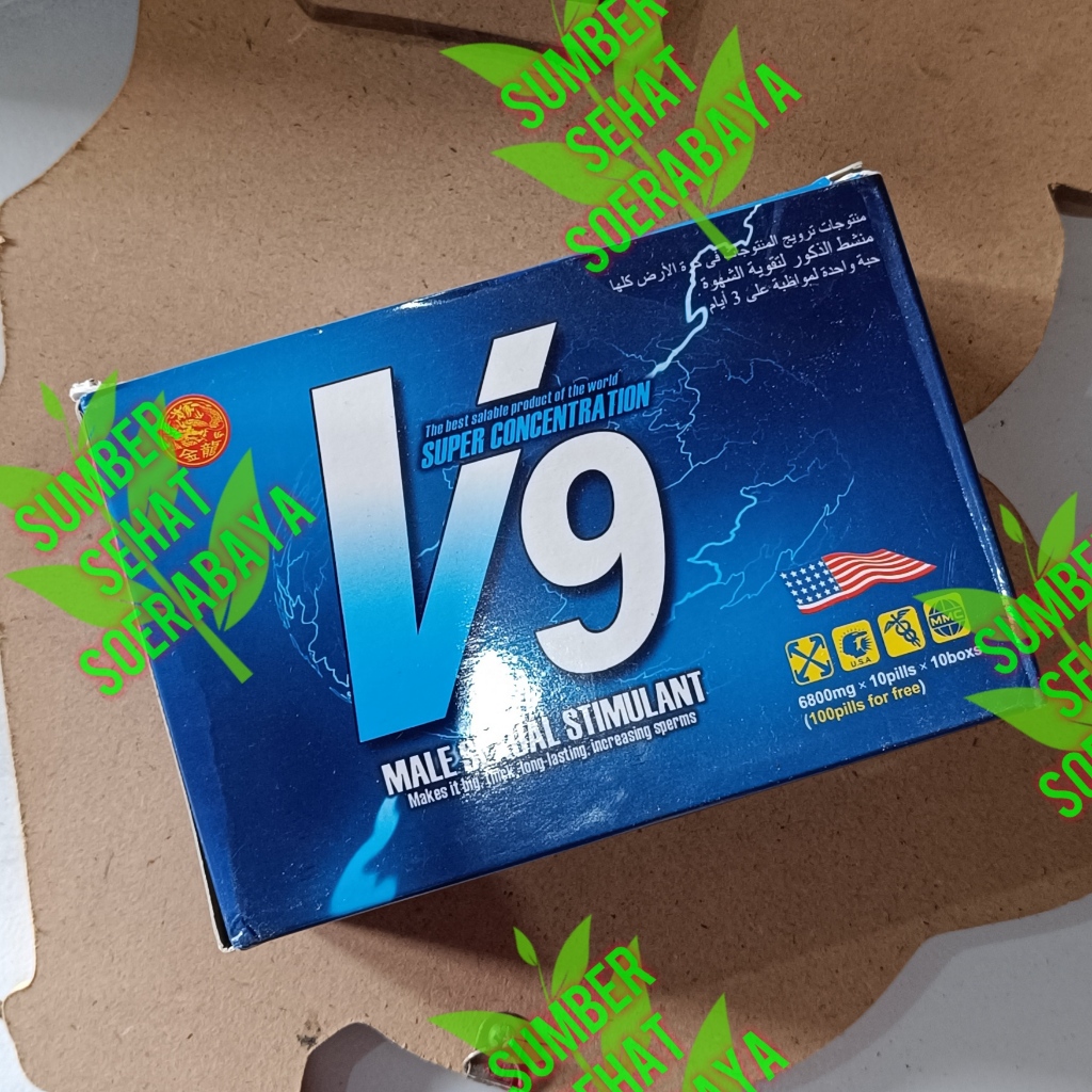 Jual v9 tablet v9 kaleng biru isi 10 butir dan 10 butir original ...