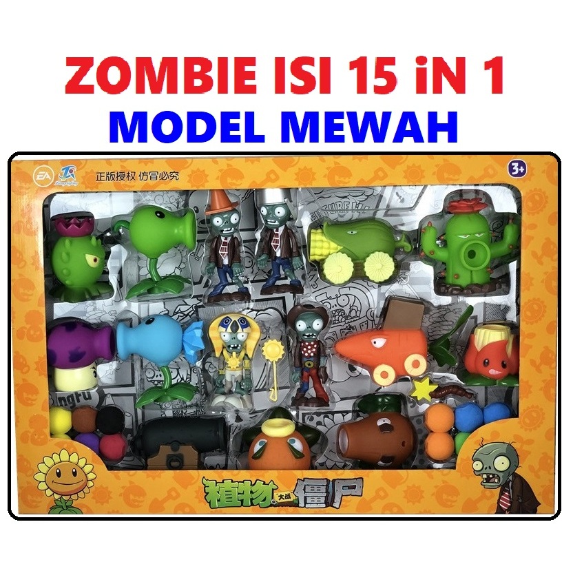 Jual MAINAN ANAK DIY ZOMBIE VS PLANT UKURAN -+ 15 CM / ZOMBIES SHOOT ...