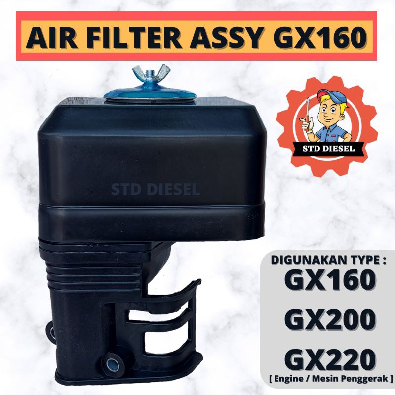 Jual AIR FILTER ASSY GX160 GX200 GX220 AIR CLEANER FILTER UDARA GX 160 ...