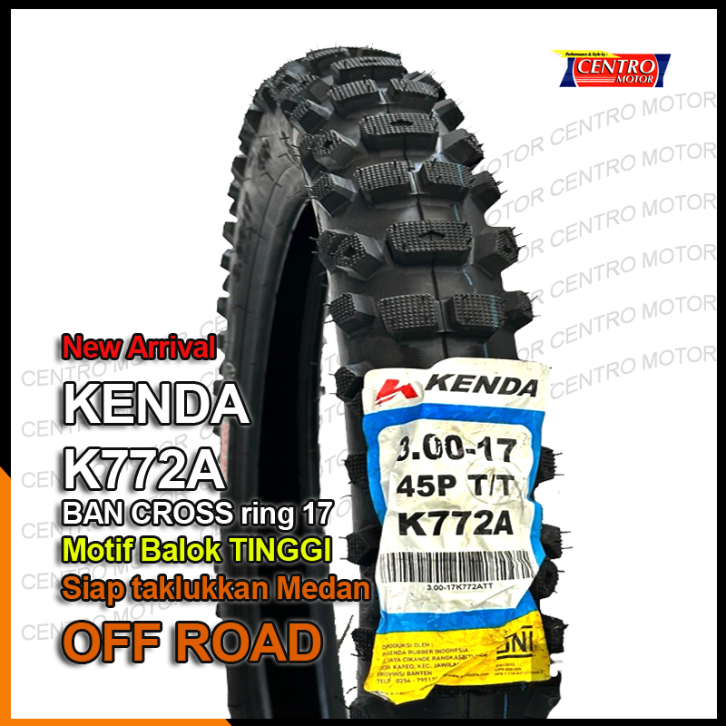 Jual KENDA K772A 300X17.Ban Cross ring 17 dengan blok Tinggi cocok ...