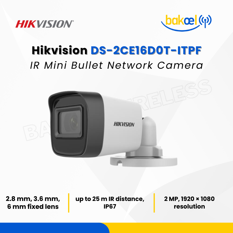 Jual Hikvision DS-2CE16D0T-ITPF | 2 MP Fixed Mini Bullet Camera ...