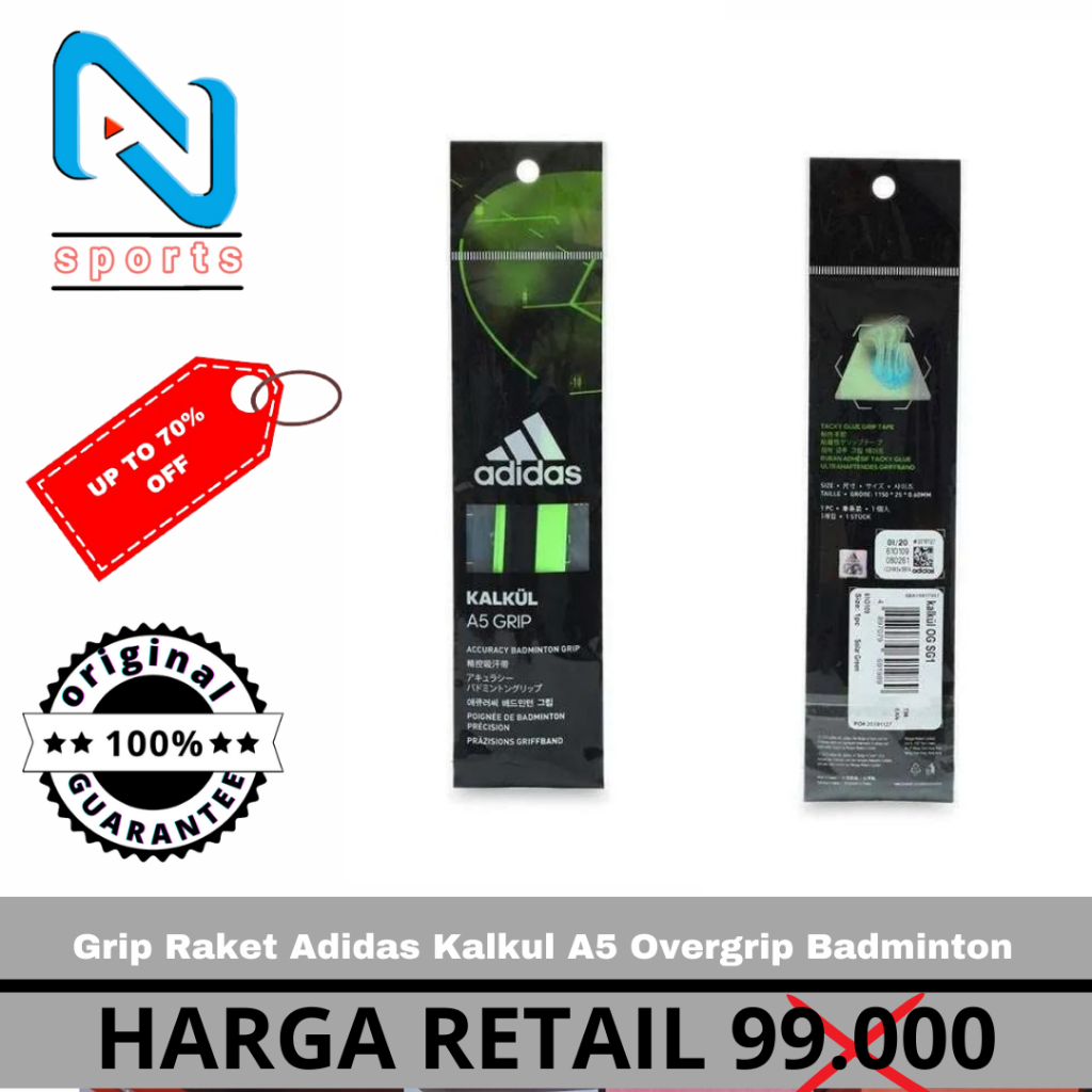 Jual Grip Raket Adidas Kalkul A5 Overgrip Badminton Original 100% ...