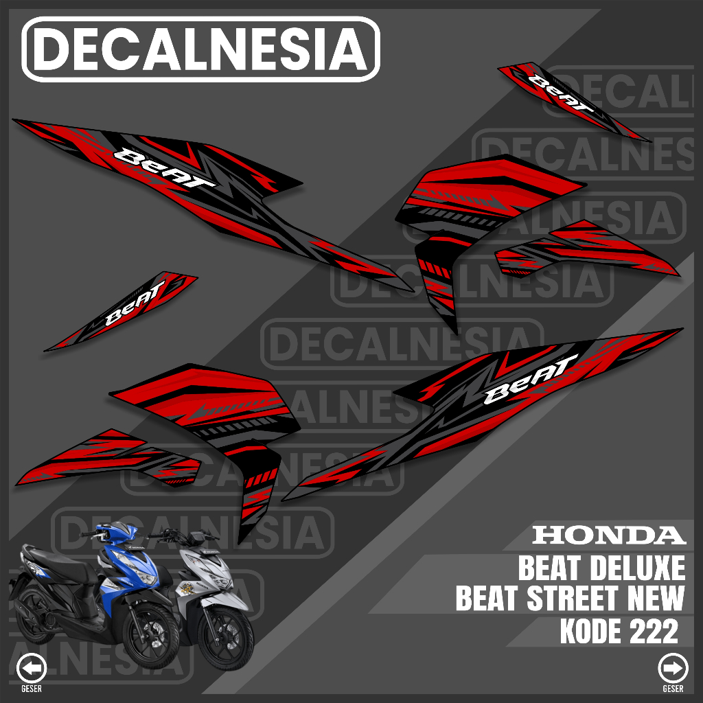 Jual Striping Stiker Motor Beat Deluxe 2021 2022 2023 2024 CBS ISS ...