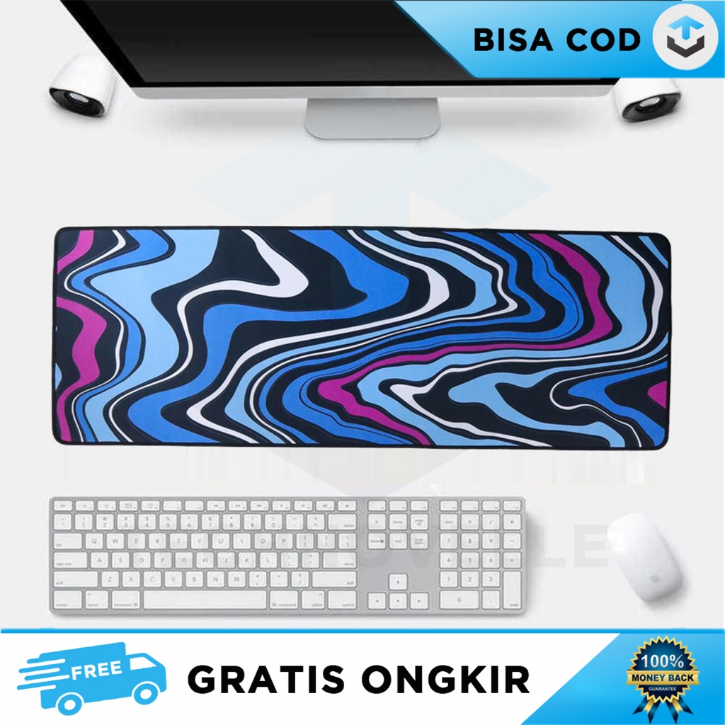 Jual MOUSE PAD GAMING DESK MAT XL ABSTRAK 800X300 ANTI SELIP LEMBUT ...