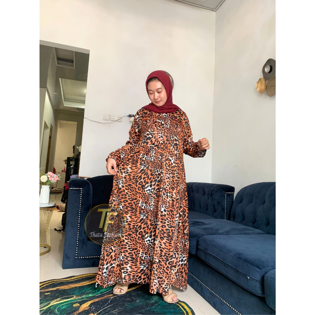 Jual Gamis Hyget Macan Jumbo Harian Jumbo Leopard Premium Murah Elegan ...