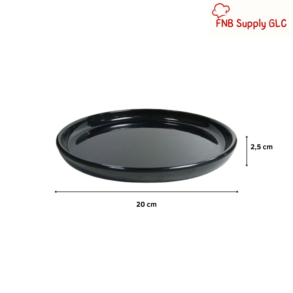Jual Piring Bulat Hitam keramik / Black Plate Series / Piring Saji ...