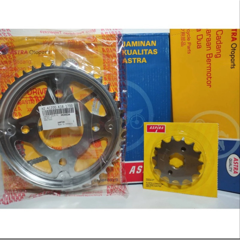 Jual GEARSET PLUS RANTAI HONDA VERSA / VERZA / MEGAPRO NEW K18 MERK ...