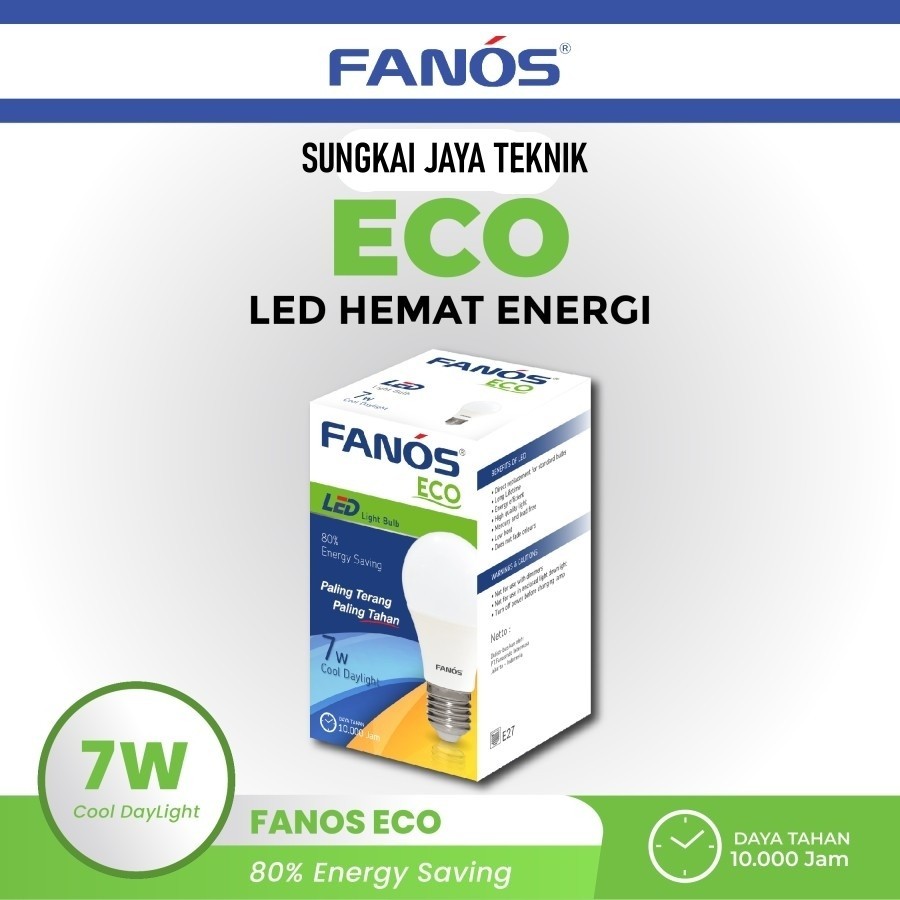 Jual LAMPU LED LIGHT BULB FANOS ECO LED 7W | Shopee Indonesia