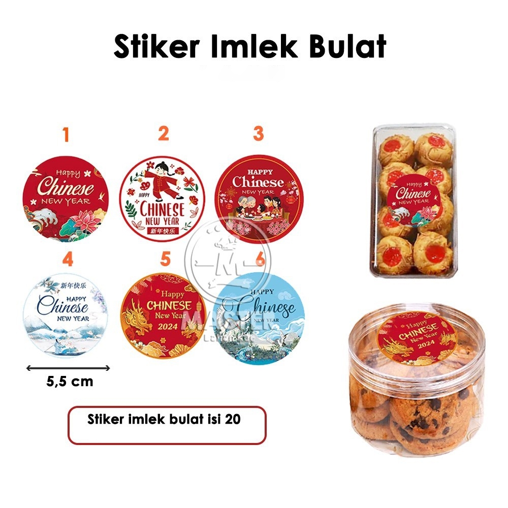 Jual Sticker Imlek Bulat Master / Stiker Kado Toples [isi 20] | Shopee ...