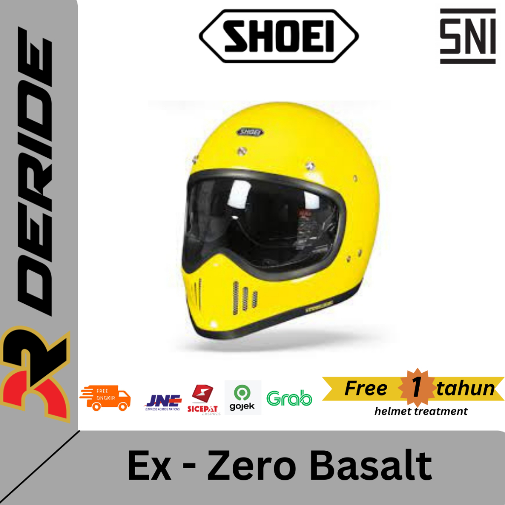 Jual Shoei Ex Zero Bright Yellow Helm Cakil Full Face SNI Original ...