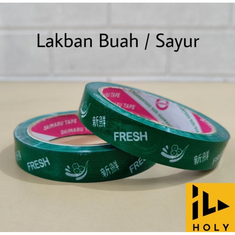 Jual Isolasi Lakban Fresh Buah Sayur Hidroponik 18mm x 50meter | Shopee ...