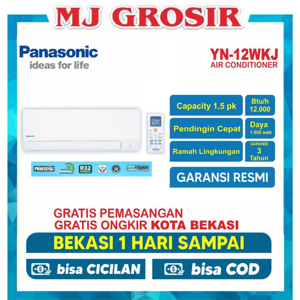 Jual PANASONIC YN 12 WKJ / PN 12 WKJ 1,5 PK + PASANG ECO STANDART ...