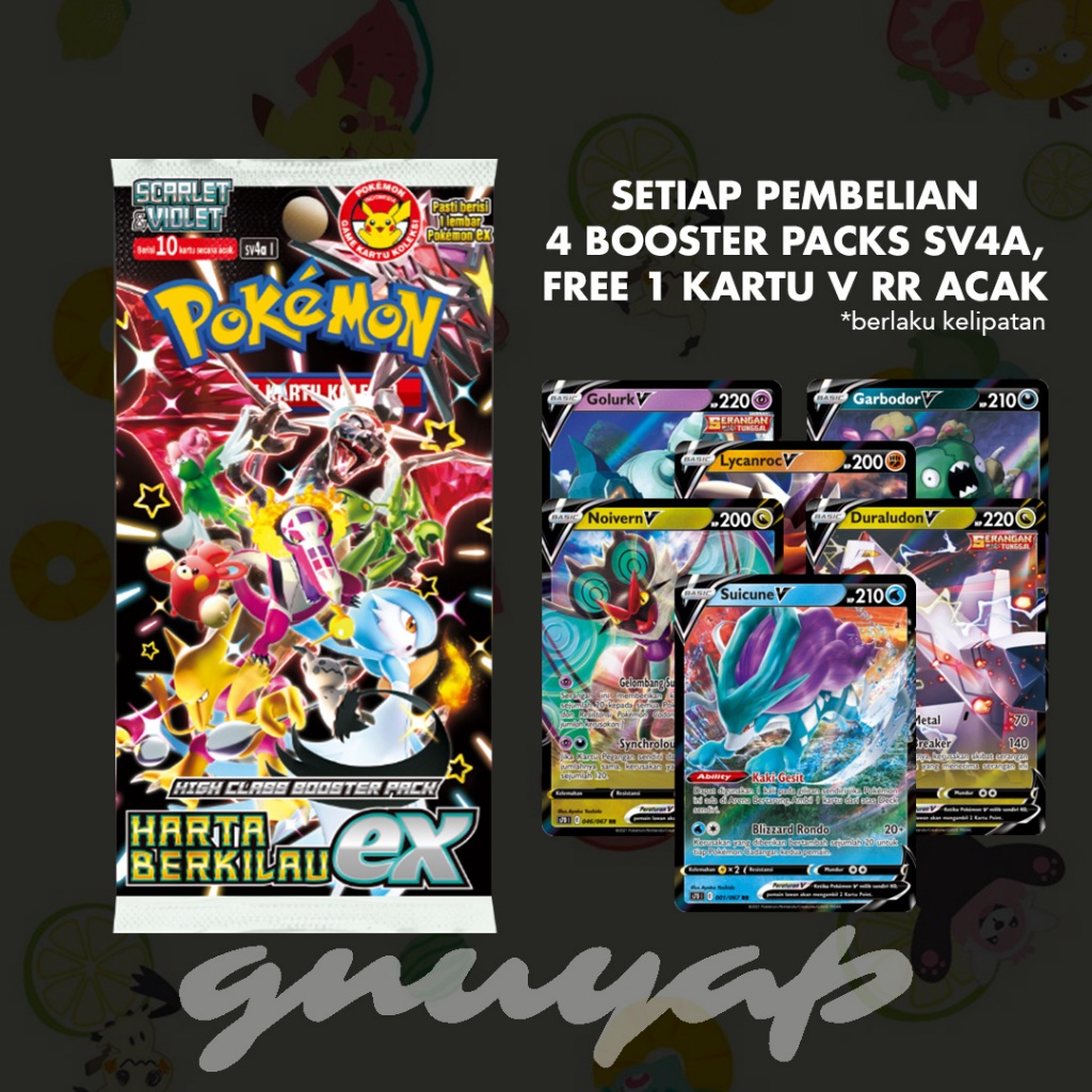 Jual Harta berkilau shiny treasures EX SV4A booster pack pokemon tcg indonesia card kartu langka ...