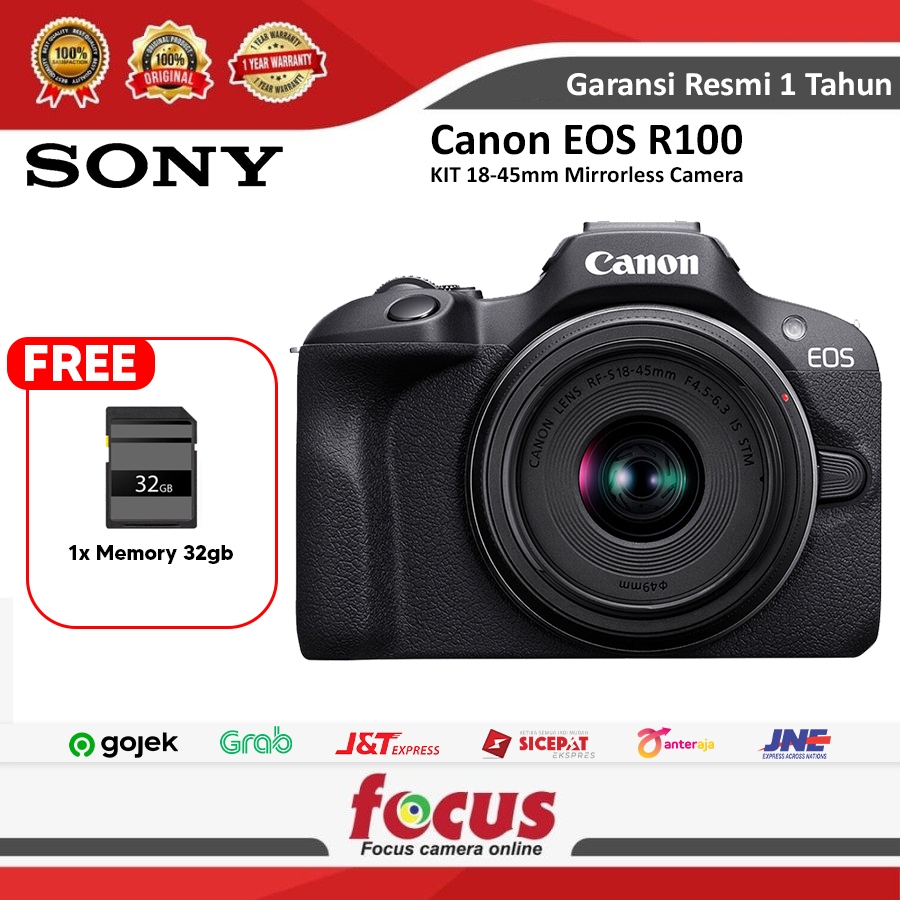 Jual Canon EOS R100 Kit 18-45mm IS STM Canon R 100 18-45 mm IS STM ...