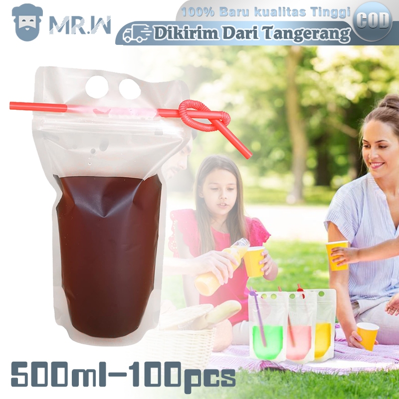Jual 100pcs/Set Standing Pouch Untuk Minuman Multifungsi Pouch Standing ...