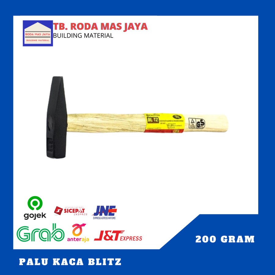 Jual Palu Kaca/ Palu Kaca Gagang Kayu Blitz 200 Gram/Palu Kaca Eiffel ...