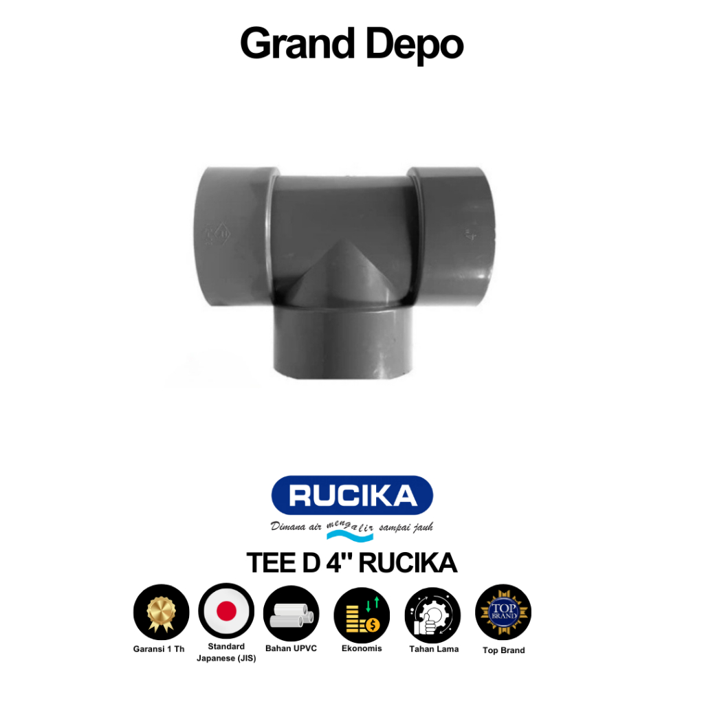Jual Rucika Tee D 4" / Sambungan Pipa Tee D Rucika | Shopee Indonesia
