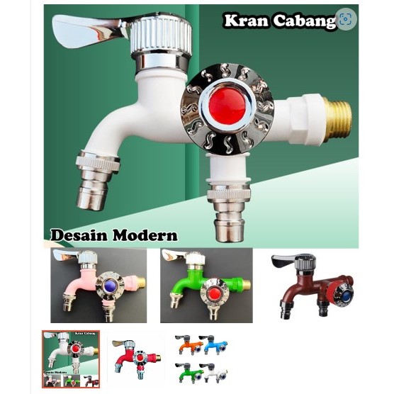 Jual Kran Cabang Kran Air Double Plastik Setengah Inch | Shopee Indonesia