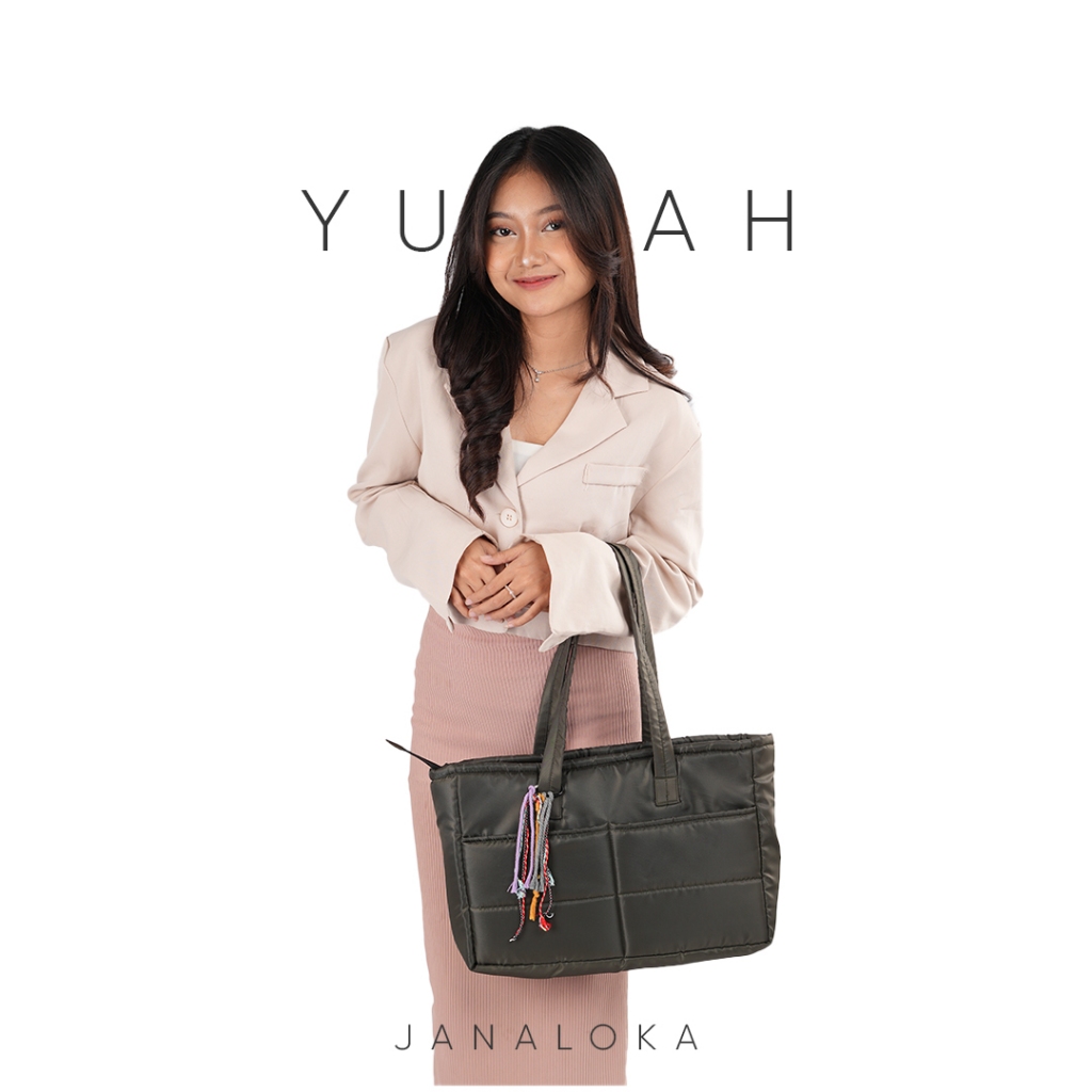 Jual Janaloka Yuliah Puffy Bag - Tas Totebag Wanita Tas Bahu Korean ...