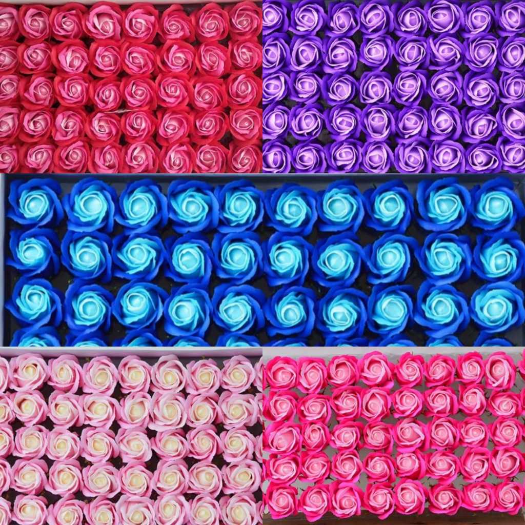 Jual Bunga Sabun Mawar Gradasi / Rose Soap Flower Gradation Diameter ...