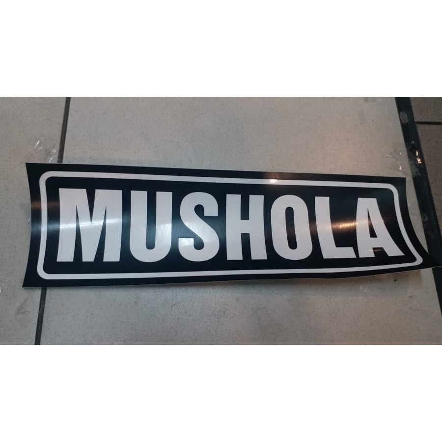 Jual Sign Sticker Tulisan MUSHOLA Hitam Ukuran 30X10CM Sign Rambu ...