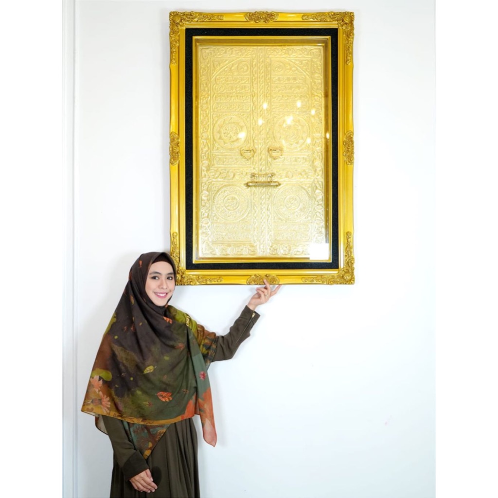 Jual Kaligrafi Syekh Puji Pintu Ka'bah Medium 124 cm x 83,5 cm | Shopee ...